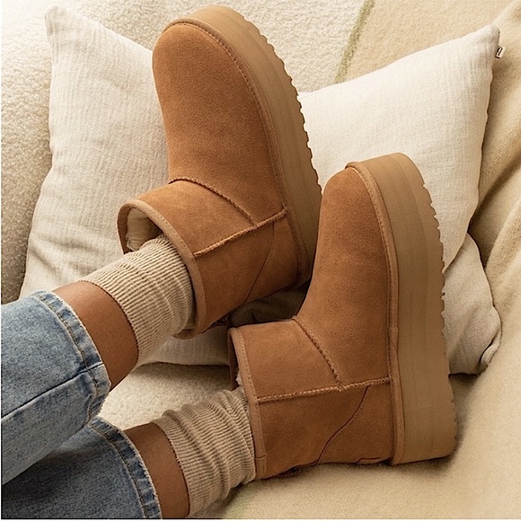 UGG | Shoes | Nwt Ugg Classic Mini Platform Bootie In Chestnut 9 | Poshmark